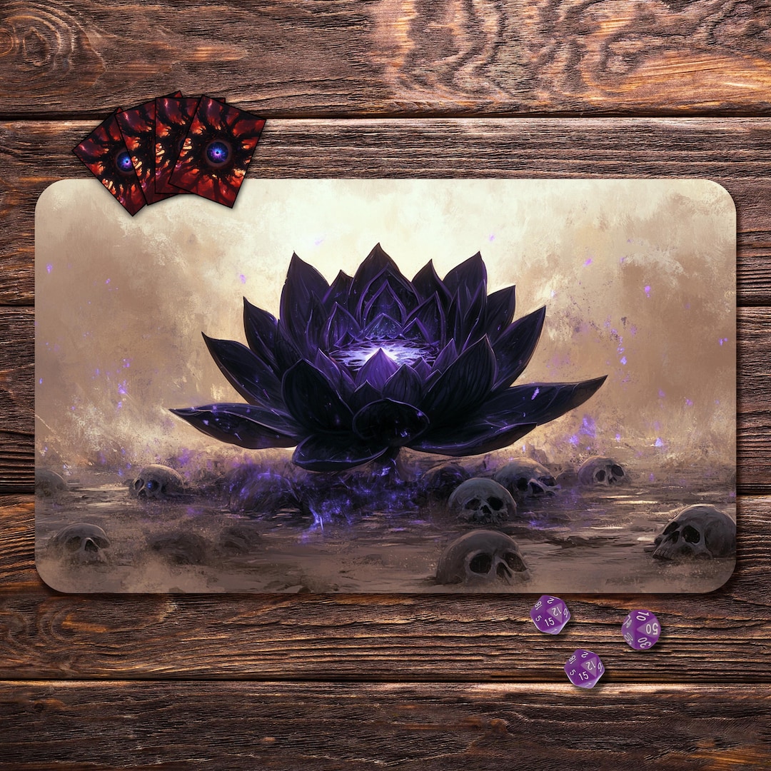 Skull Lotus MTG Playmat: TCG Board Game Mat, 24"x14" - Etsy