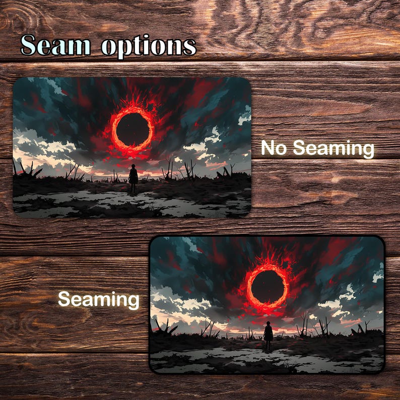 Playmat for MTG - Void Ring Theme, 24"x14" and 31"x15.5", Zones & Seam ...