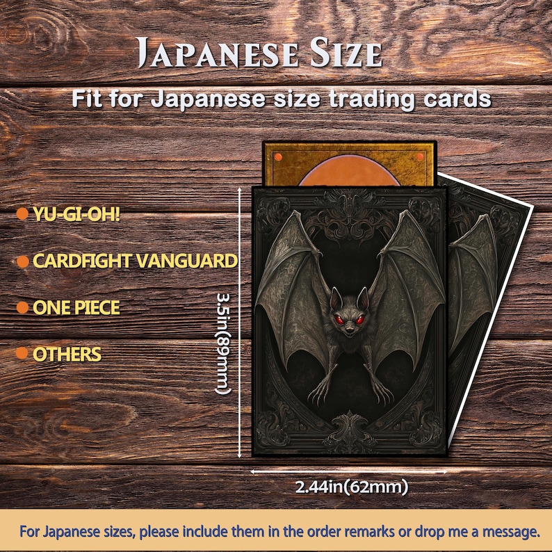 MTG Card Sleeves - Vampire Bat Style, Standard & Japanese Size, Foil or ...