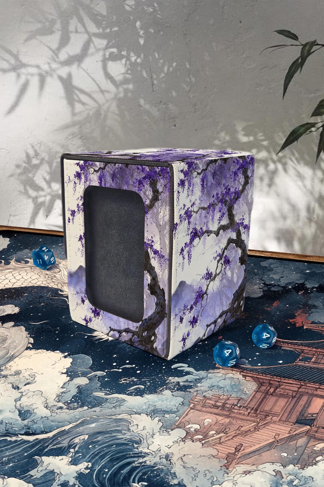 MTG Deck Box: Commander Display, Purple Tree Style, 100+ Sleeved Card ...