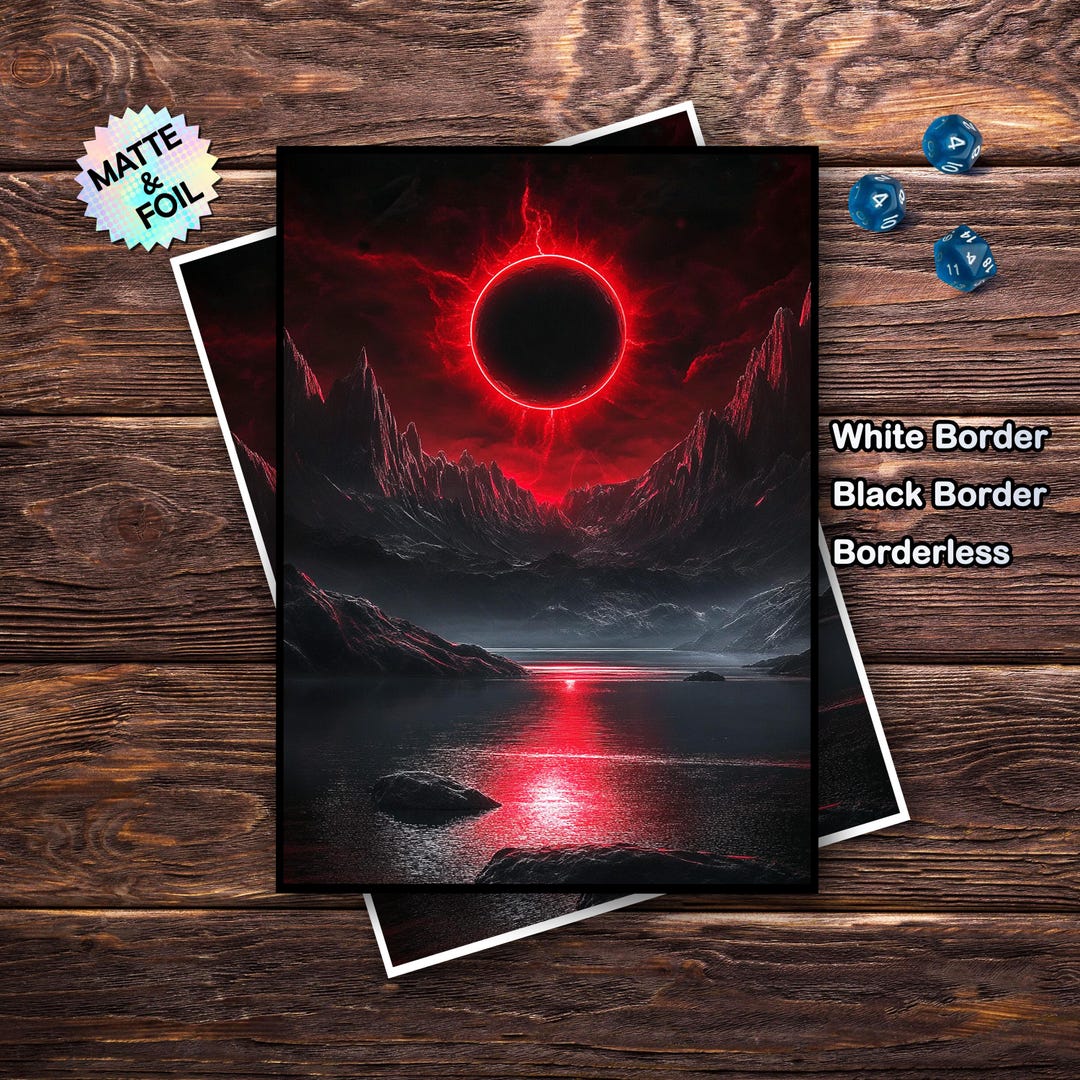 Mtg Card Sleeves, Blood Moon Card Sleeve, Matte or Foil, Gamer Gift ...