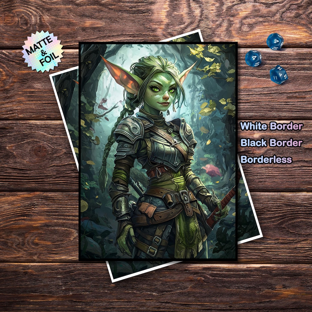 MTG Card Sleeves - Elf Warrior Blues Style, Standard & Japanese Size ...