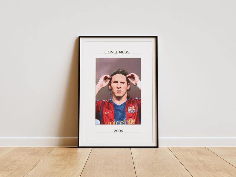 Lionel Messi Digital Poster – Football Wall Art Print A3 | Soccer Gift ...