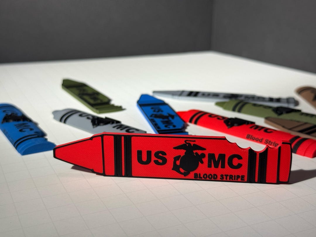 USMC Crayon Snack Magnet - 3D Printed Military Gifts for Marines - Etsy