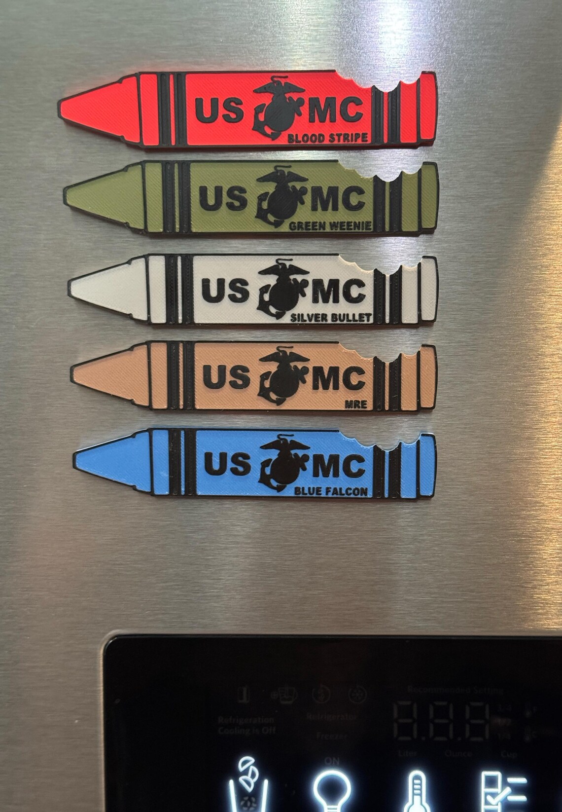 USMC Crayon Snack Magnet - 3D Printed Military Gifts for Marines - Etsy