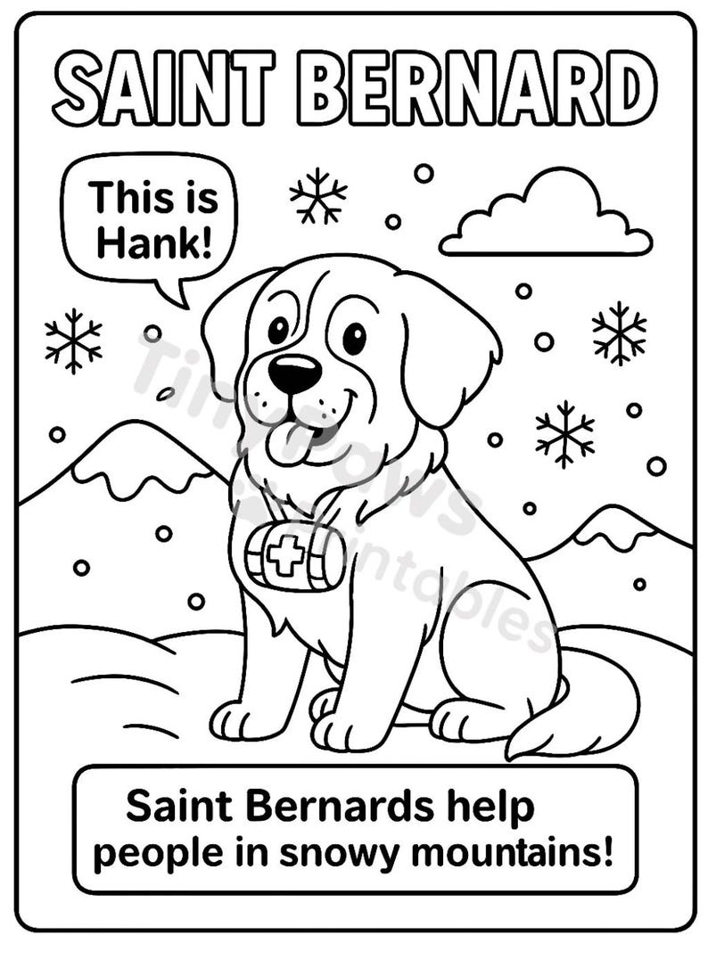 Learn Dog Breeds Coloring Pages for Kids Ages 4–8 – Printable PDF - Etsy