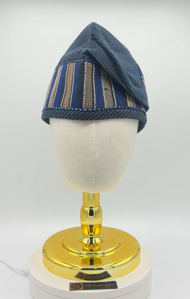 Yoruba Aso Oke Fila: African Men's Traditional Mixed Match Gobi Cap - Etsy