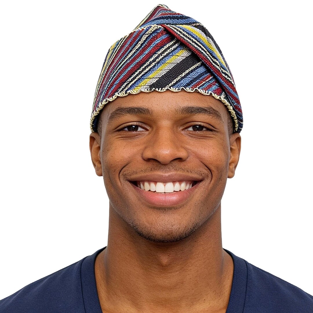 ADIGUN Knitted Yoruba Aso Oke Fila: African Men's Traditional Gobi Cap ...