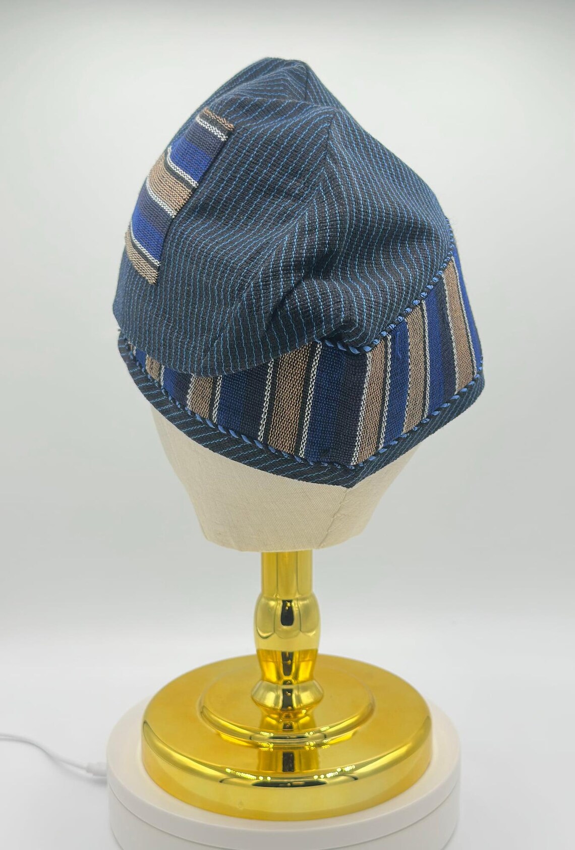 Yoruba Aso Oke Fila: African Men's Traditional Mixed Match Gobi Cap - Etsy