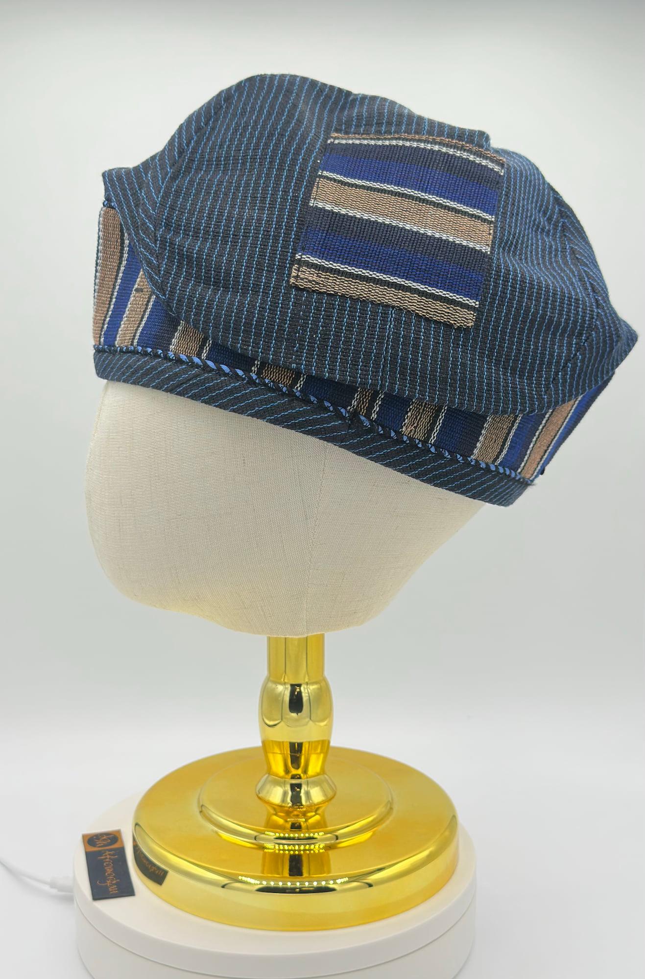 Yoruba Aso Oke Fila: African Men's Traditional Mixed Match Gobi Cap - Etsy