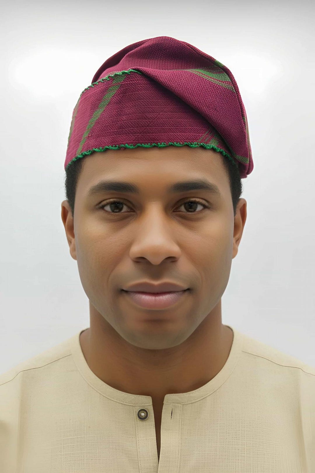 Knitted Yoruba Alaari Aso Oke Fila: African Men's Traditional Gobi Cap ...