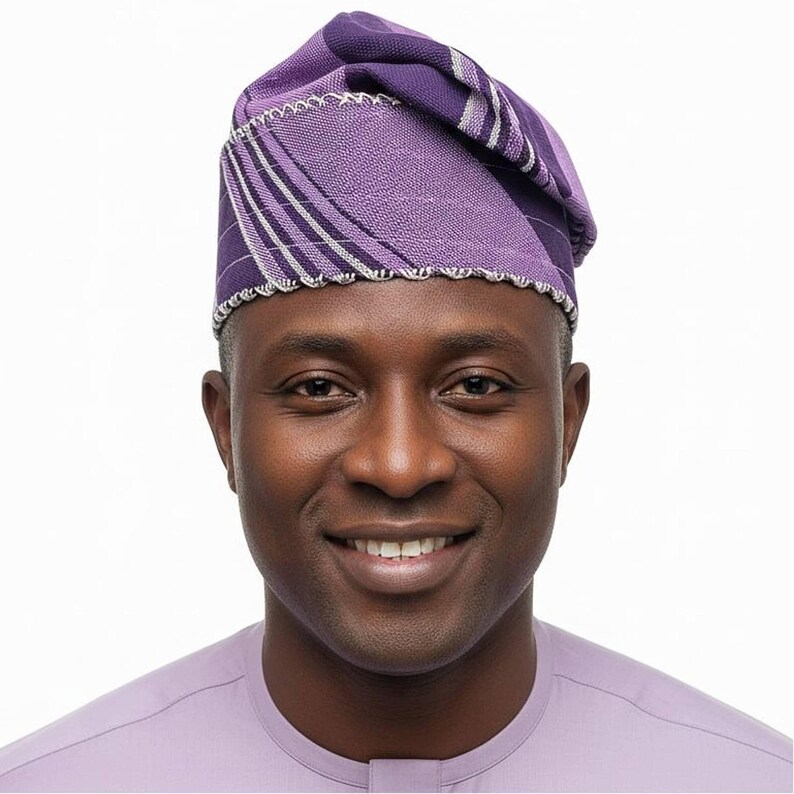 Knitted AFE Yoruba Aso Oke Fila: African Men's Traditional Gobi Cap - Etsy