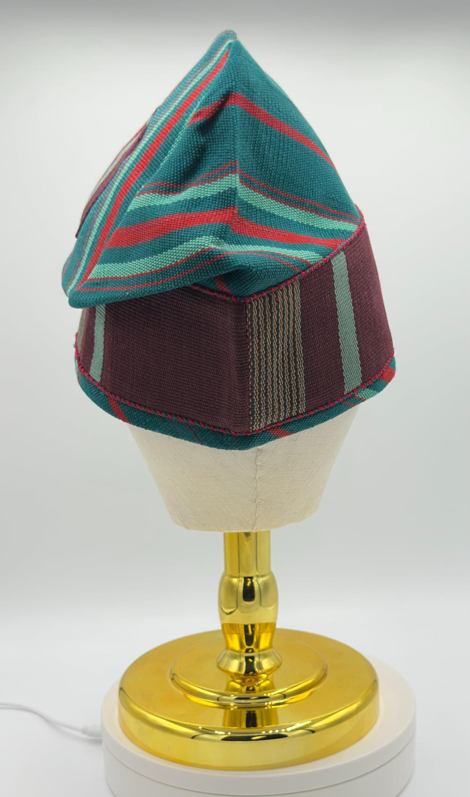 Yoruba Aso Oke Fila: African Men's Traditional Mixed Match Gobi Cap - Etsy