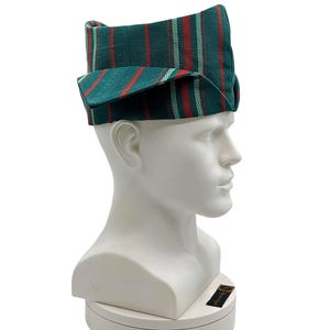 GREENIE Yoruba Abetiaja Cap: Aso Oke Fila, African Men's Traditional ...
