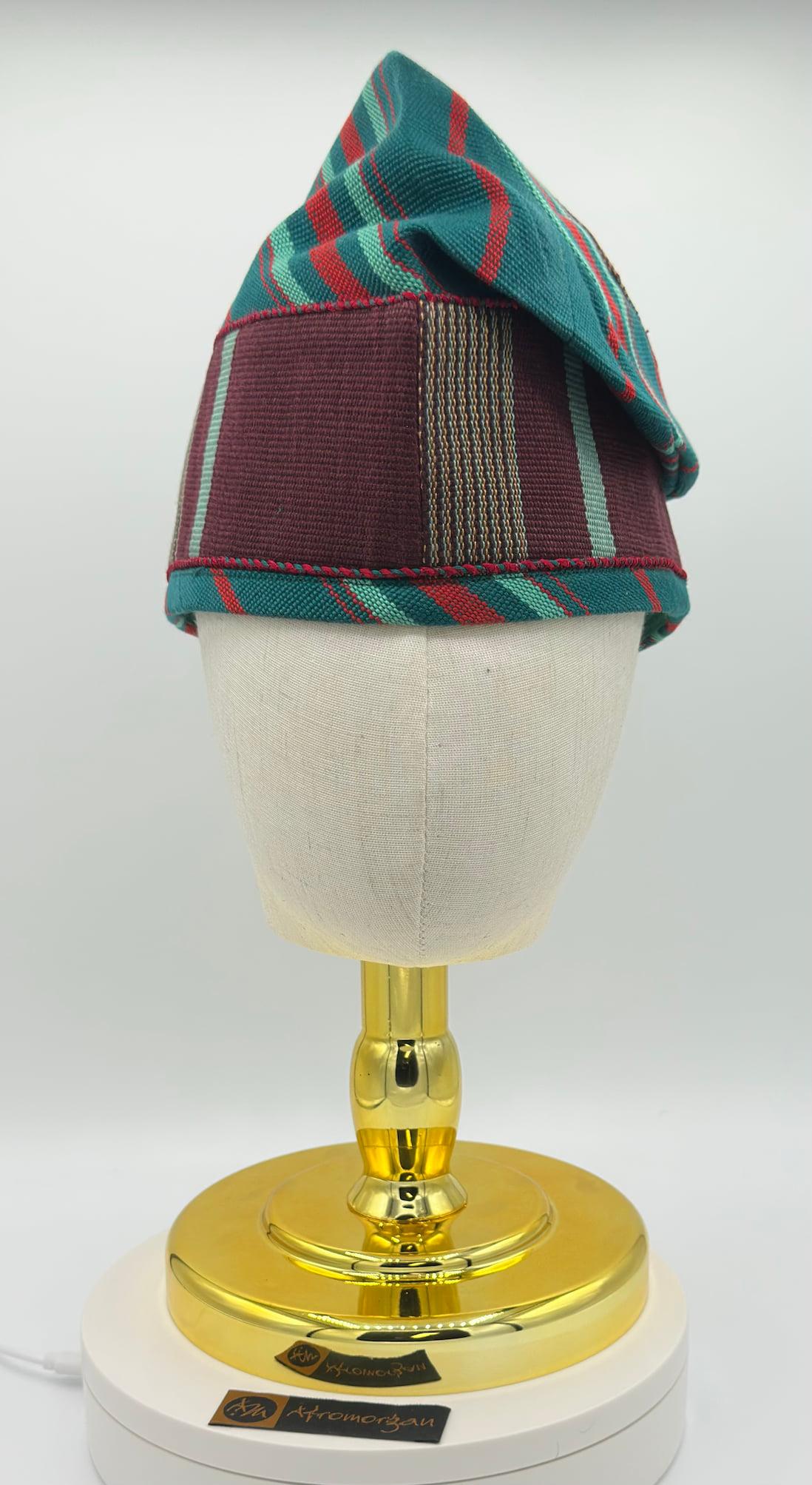 Yoruba Aso Oke Fila: African Men's Traditional Mixed Match Gobi Cap - Etsy