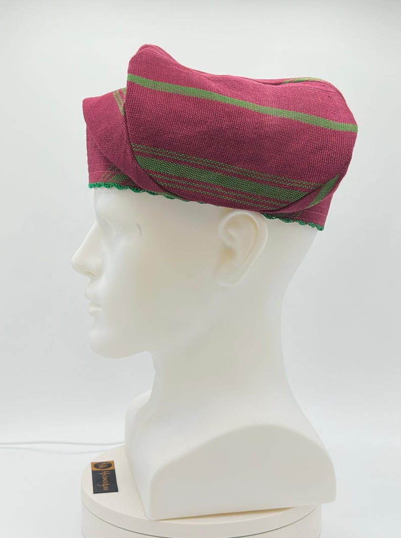 Knitted Yoruba Alaari Aso Oke Fila: African Men's Traditional Gobi Cap ...