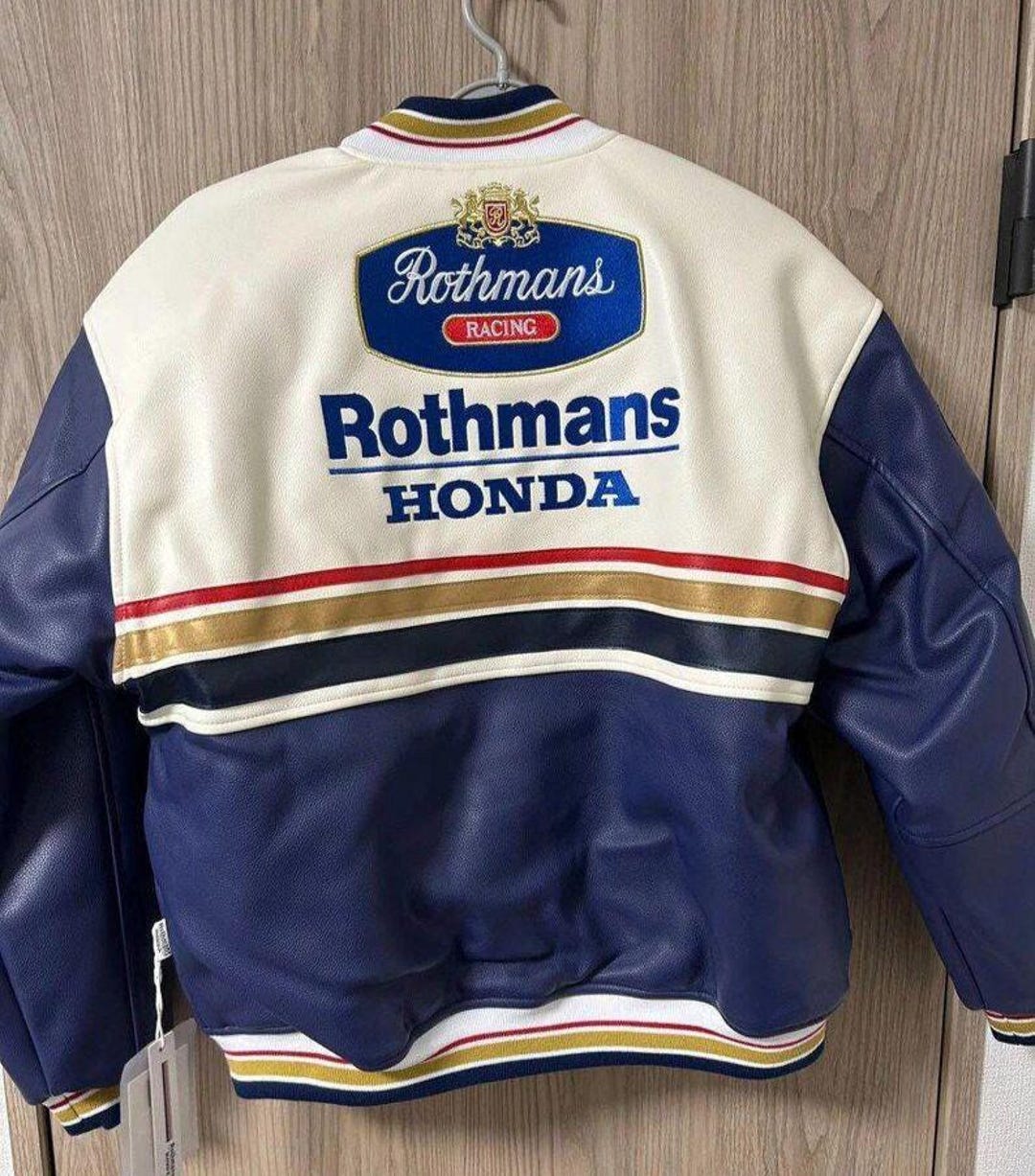 HONDA Patches Jacket HONDA Racing Leather Jacket Heavyweight Biker Gear ...