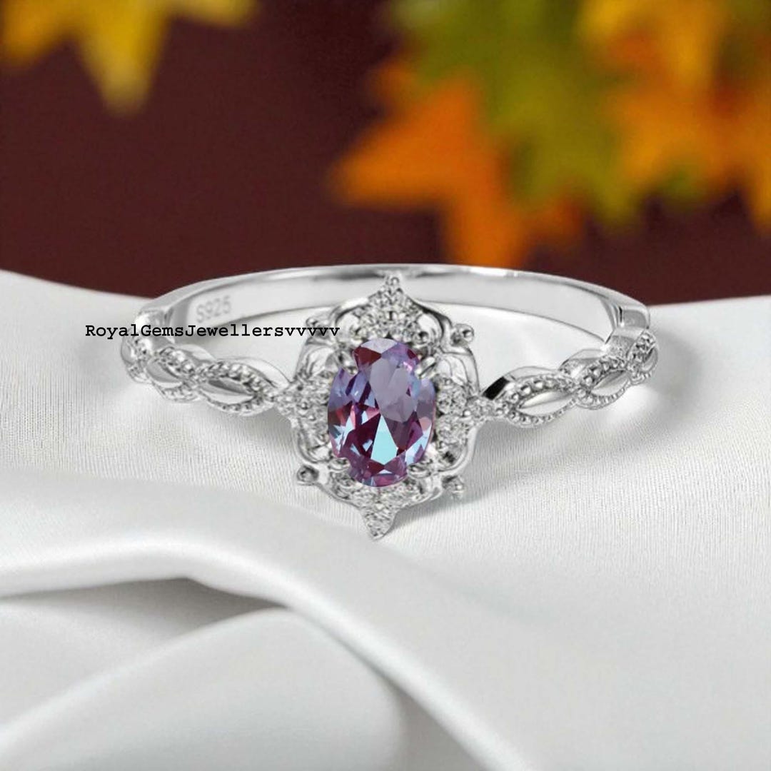 Vintage Alexandrite Ring: Sterling Silver, June Birthstone - Etsy