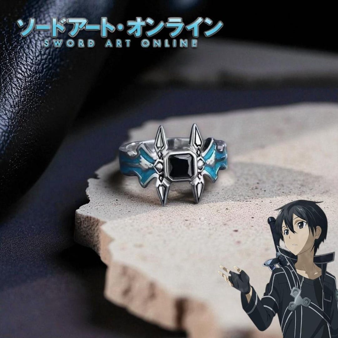 Dark Repulsor Ring | Silver Enamel, Sword Art Online Anime Jewelry - Etsy