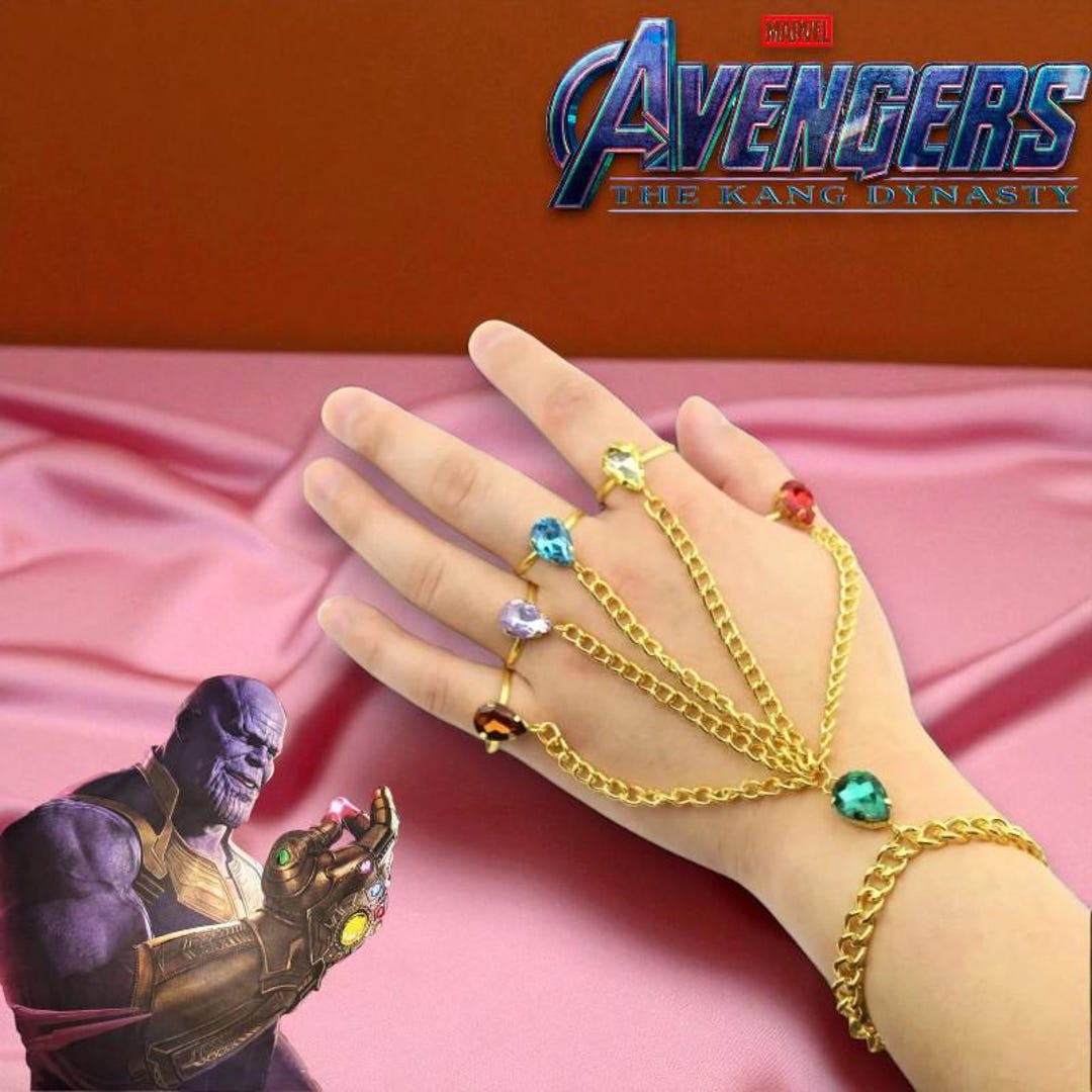 Thanos Infinity Stones Gauntlet Bracelet | Marvel Endgame Hand Chain ...