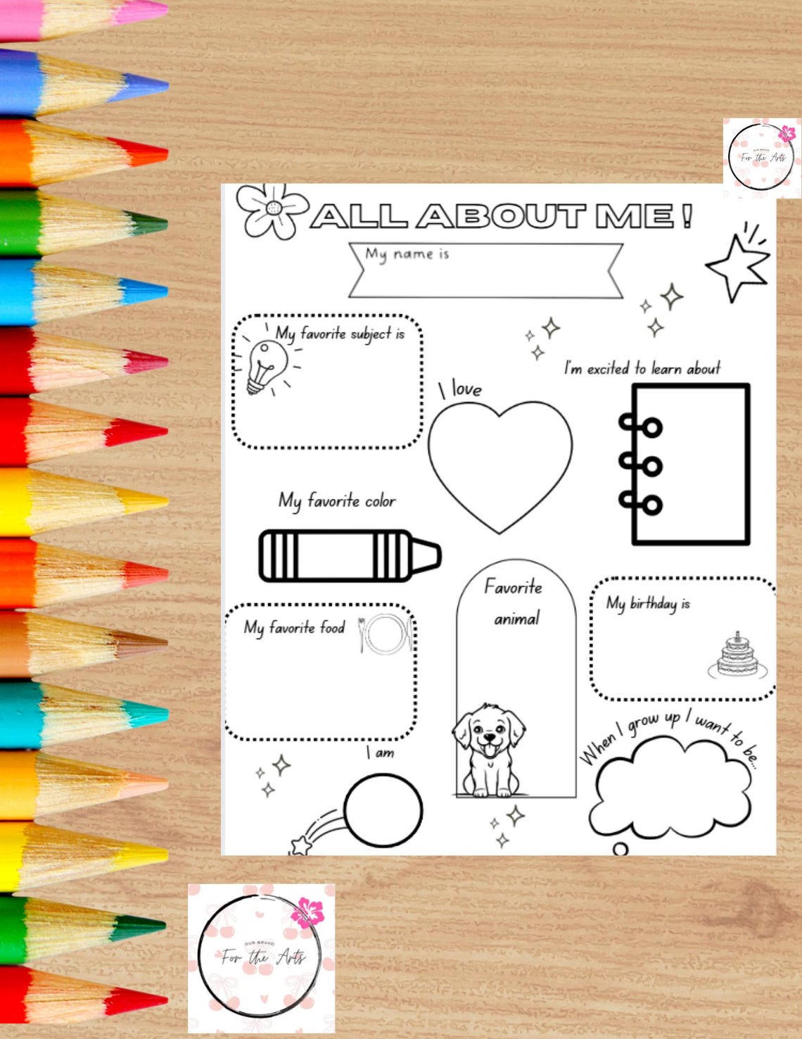 All About Me Worksheet: Back to School Printable Activity (digital ...