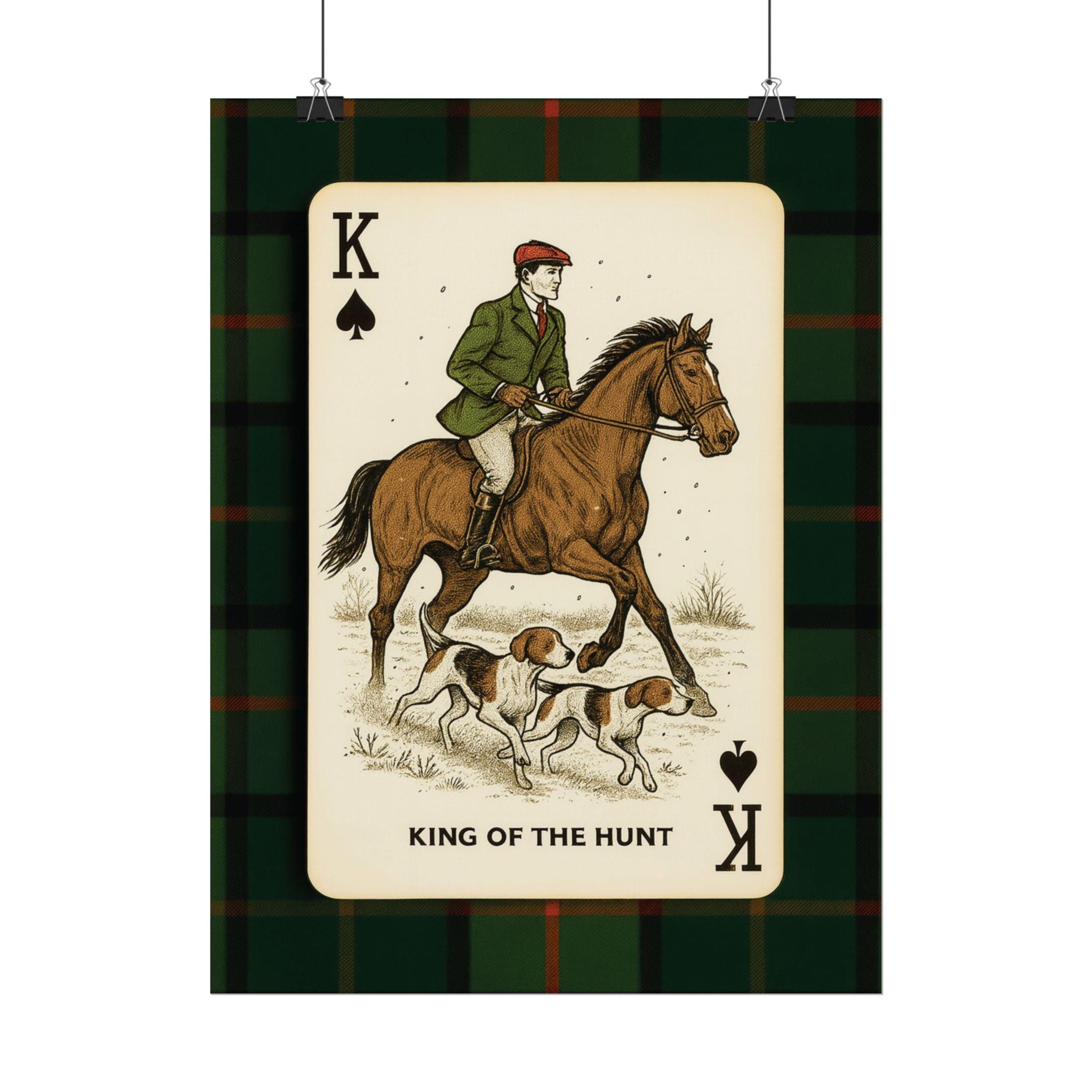 King of the Hunt Vintage Wall Art, Equestrian Hunting Scene Print ...