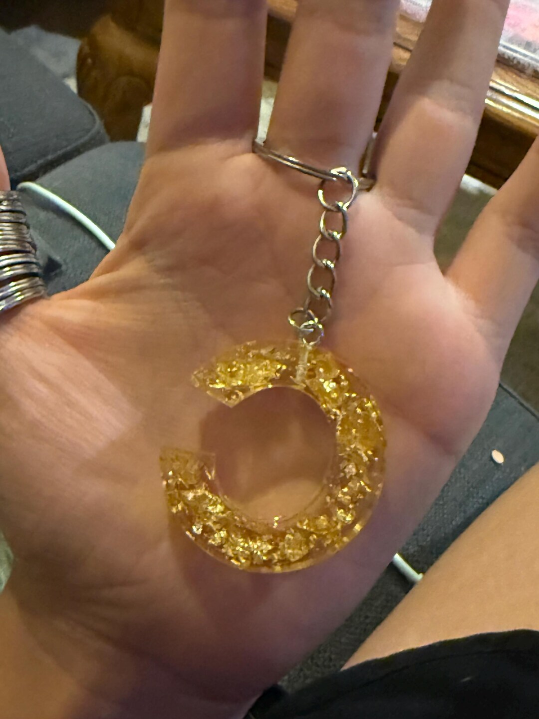 Epoxy Rein Letter C Keychain - Etsy