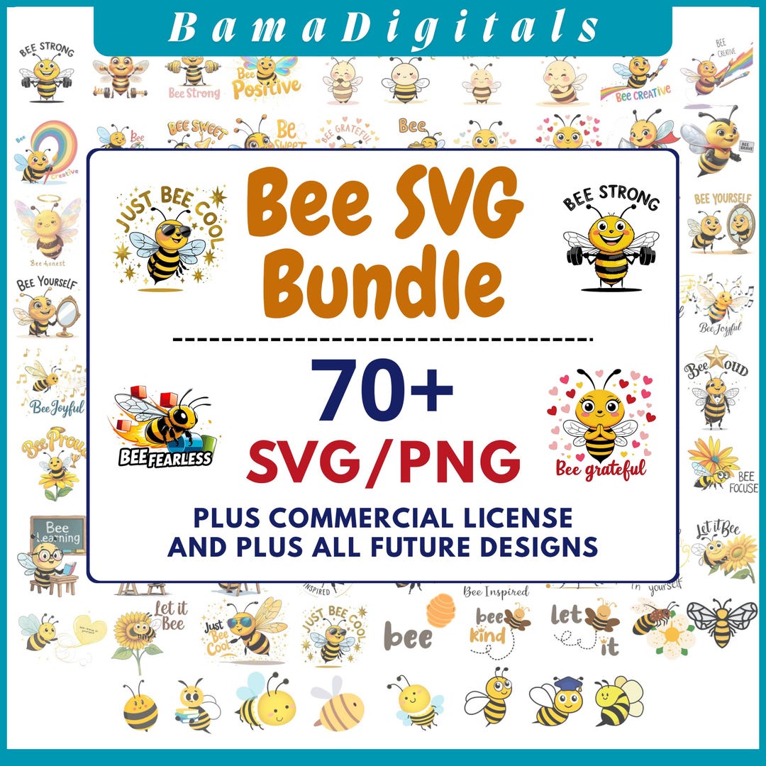 Bee SVG Bundle – Cute Honey Bee Clipart, Bumblebee Svgs, Bee Quotes ...