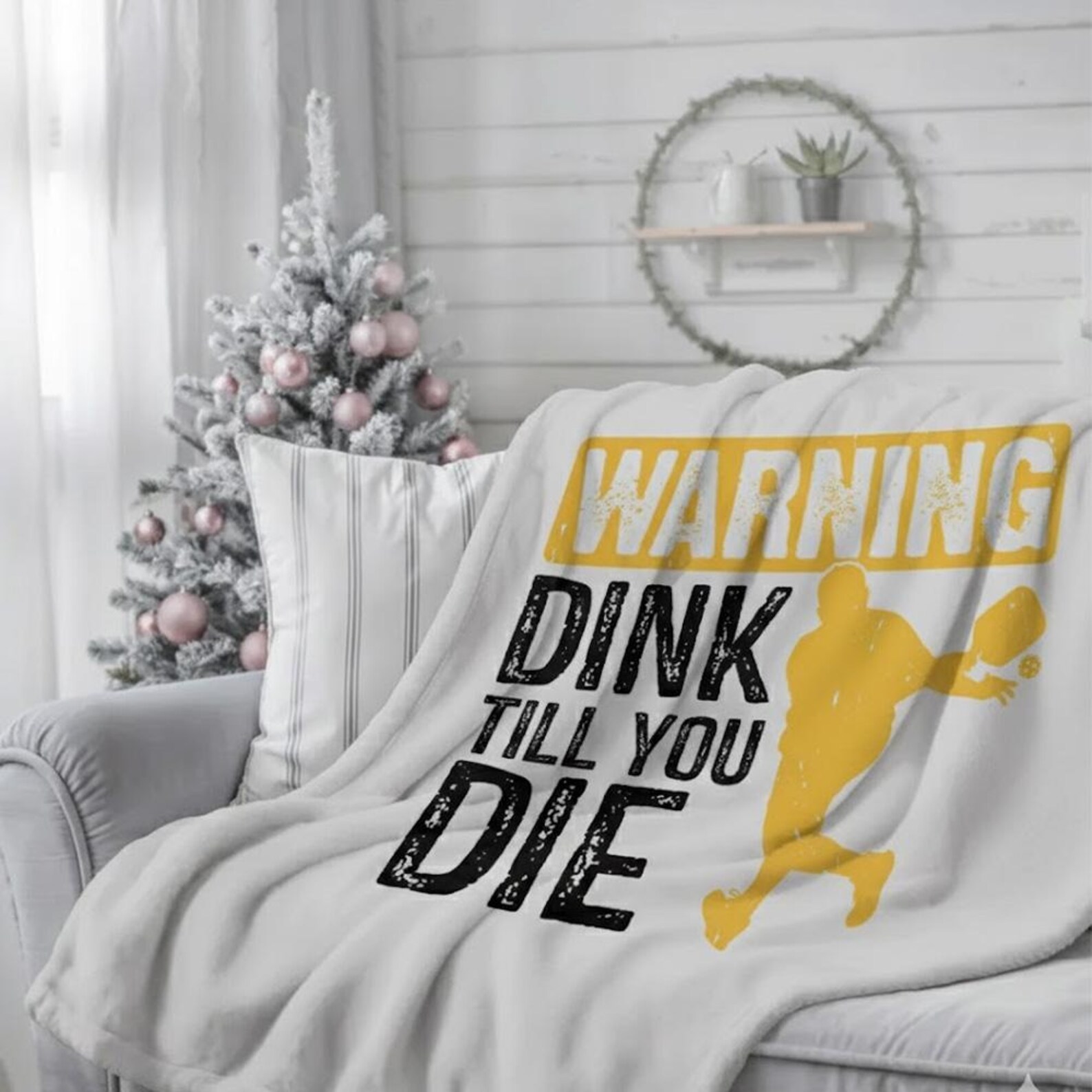Dink to Die Pickleball Blanket, Funny Pickleball Throw, Sports Lover ...