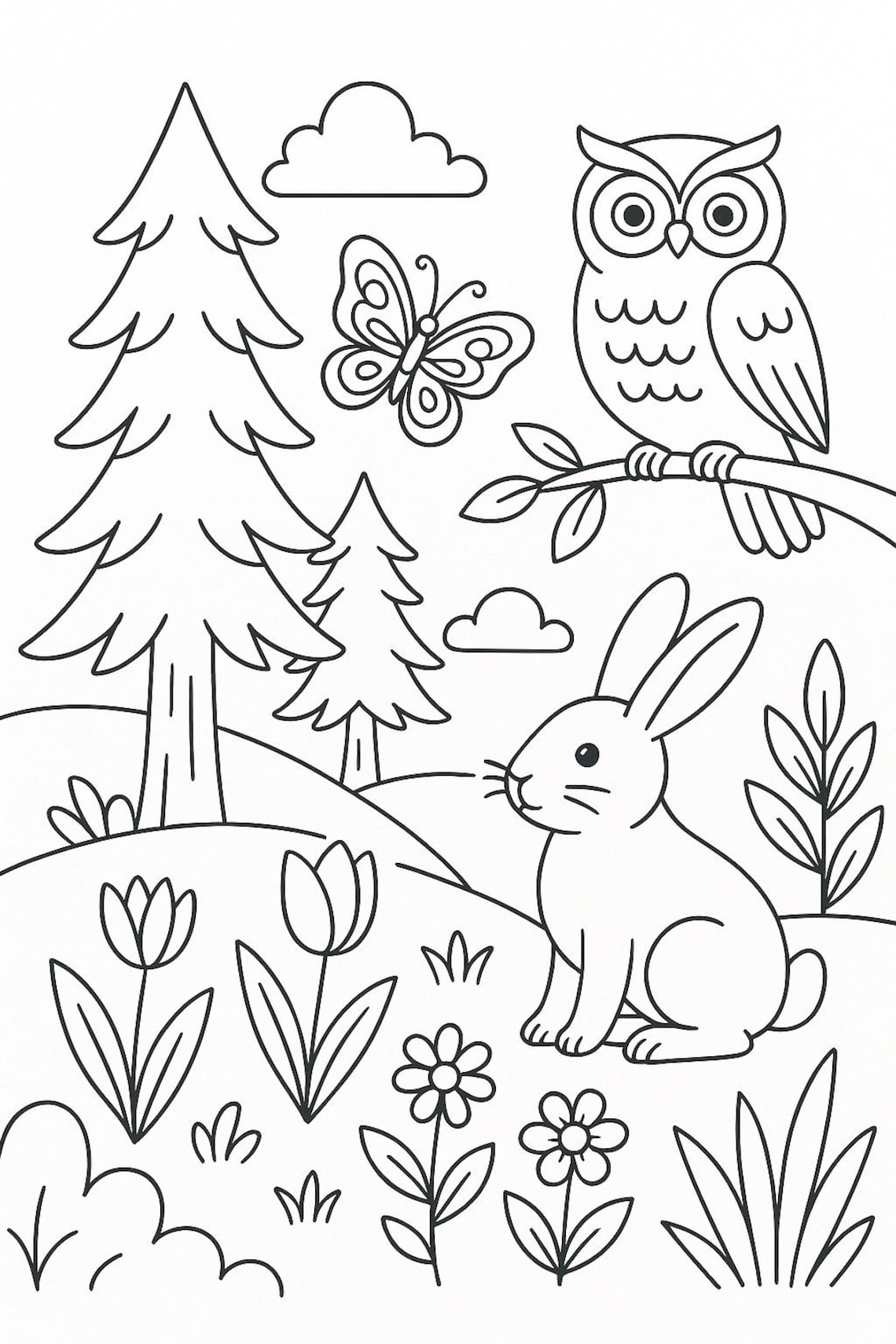 Nature Coloring Pages - Etsy