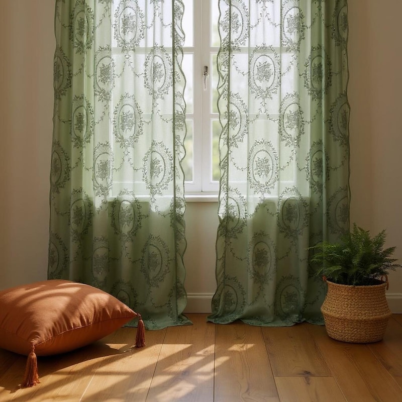 Embroidered Curtains - Etsy