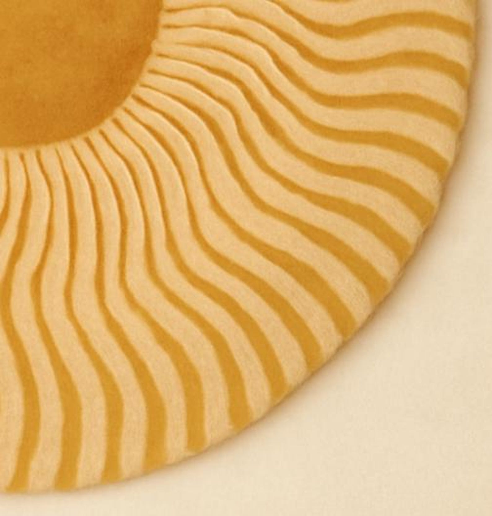 Yellow Sun Modern Round Hand Tufted Rug. Handmade Rug. Circle Rug. Sun ...
