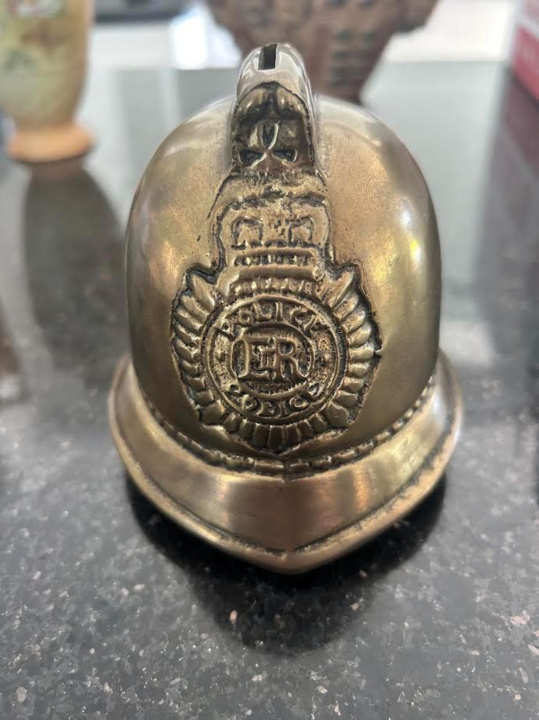 Vintage British Police Helmet Coin Bank – Solid Brass– 1960s–1980s - Etsy