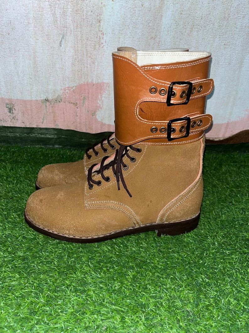 Handmade WWII M-43 Roughout Leather Combat Boots: Military Reenactment ...
