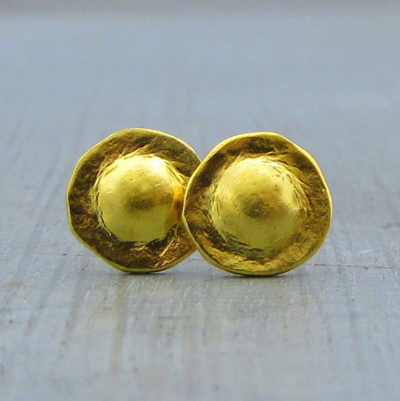 24 karat gold earrings studs store