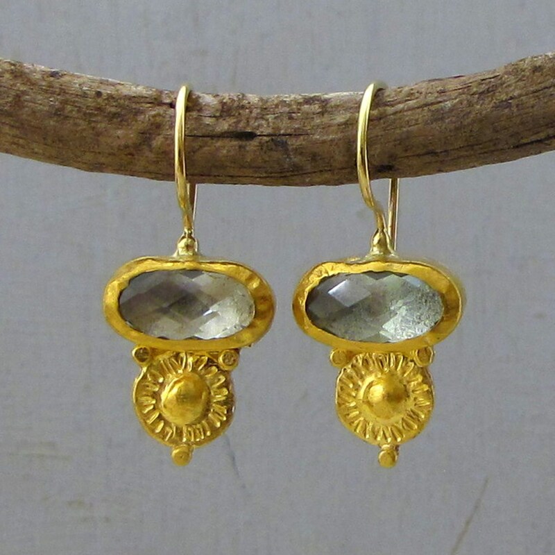 24k Gold Earrings - Etsy