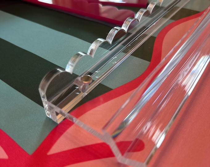 Scalloped Acrylic Mahjong Racks With Magnetic Pusher - Etsy