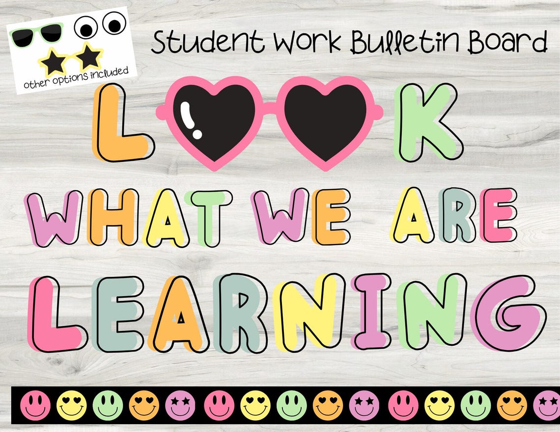 Look What We Are Learning Student Work Bulletin Board for Back to ...