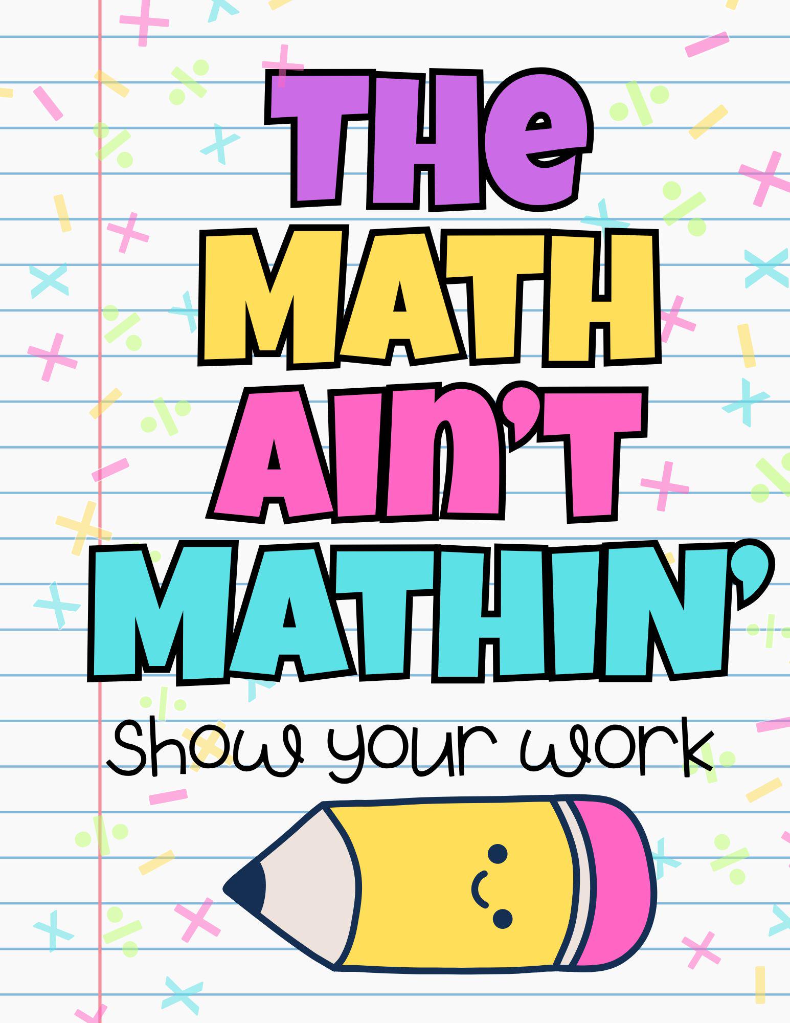 Math Posters Math Decor Middle School Math 5th Grade Math - Etsy