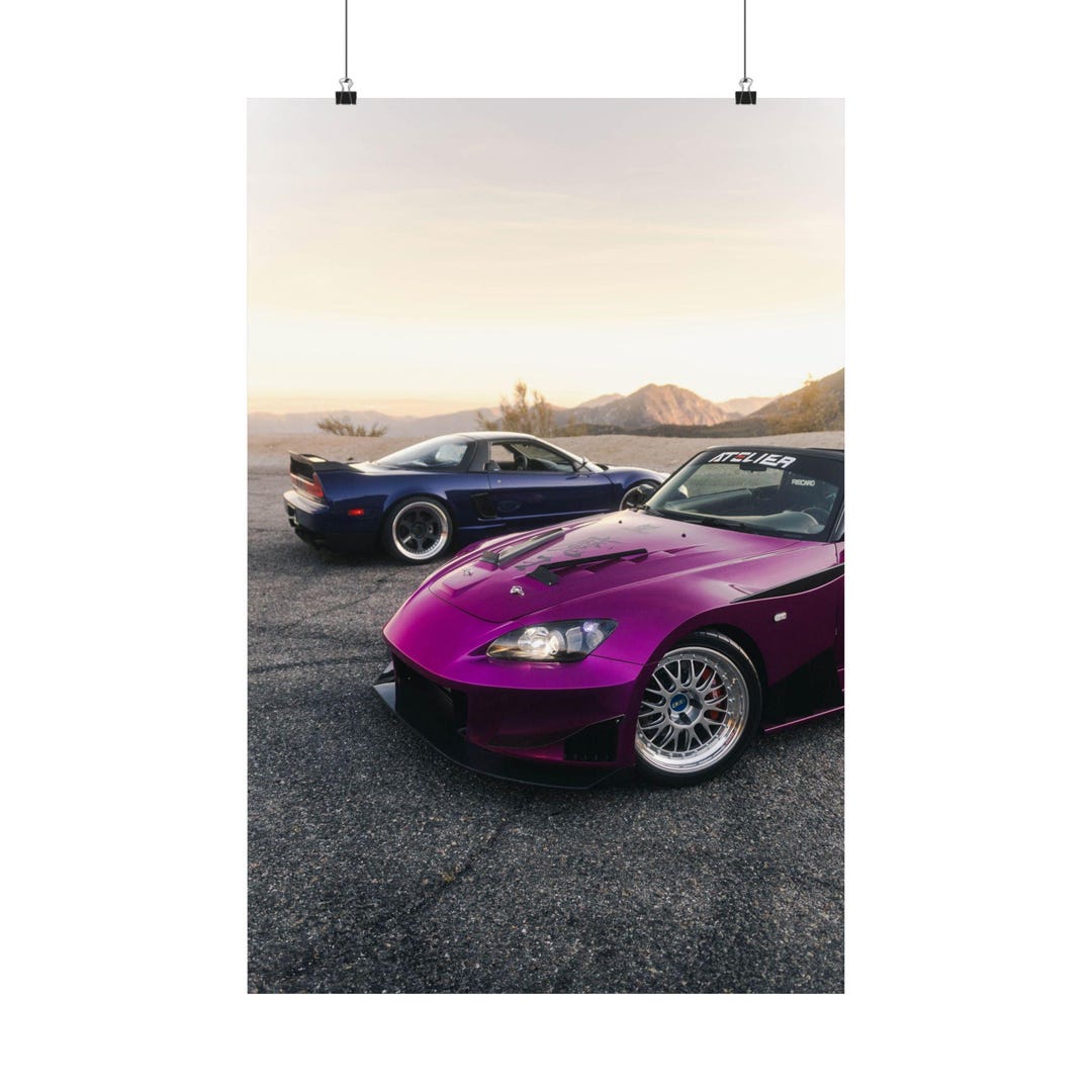 Honda S2000 Acura NSX Matte Vertical Car Photography Poster, Automotive ...