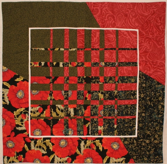 Wall Hanging Interlacing Technique With Poppy | Etsy