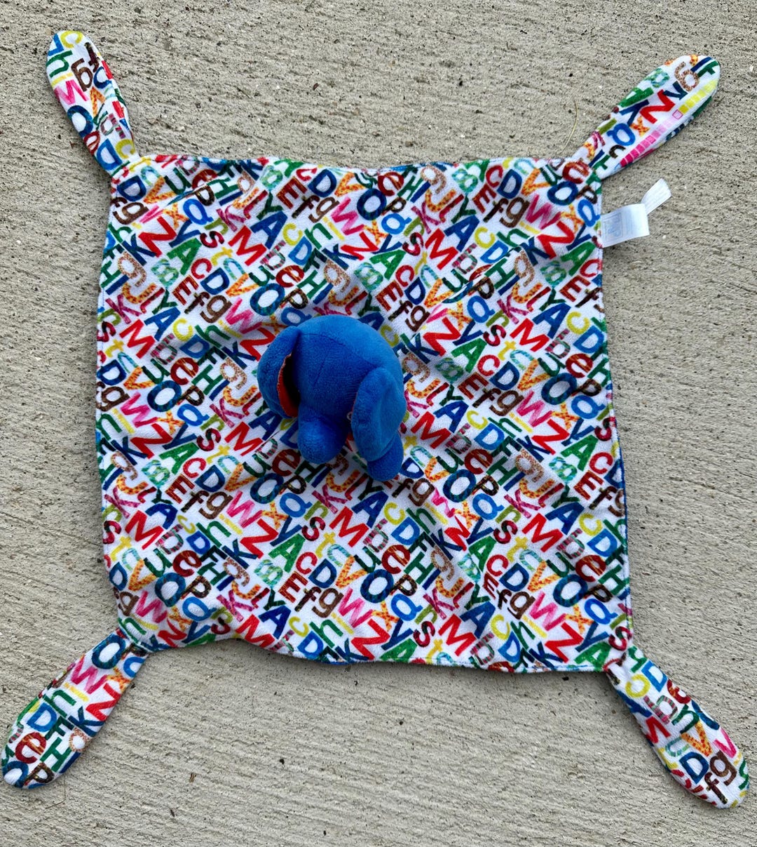 Eric Carle Lovey Security Blanket Plush Elephant Satin Blue Alphabet - Etsy