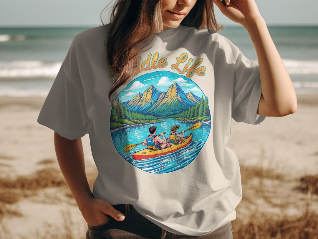 Paddle Life Kayak Adventure Shirt, Outdoor Kayaking T-shirt, Nature ...
