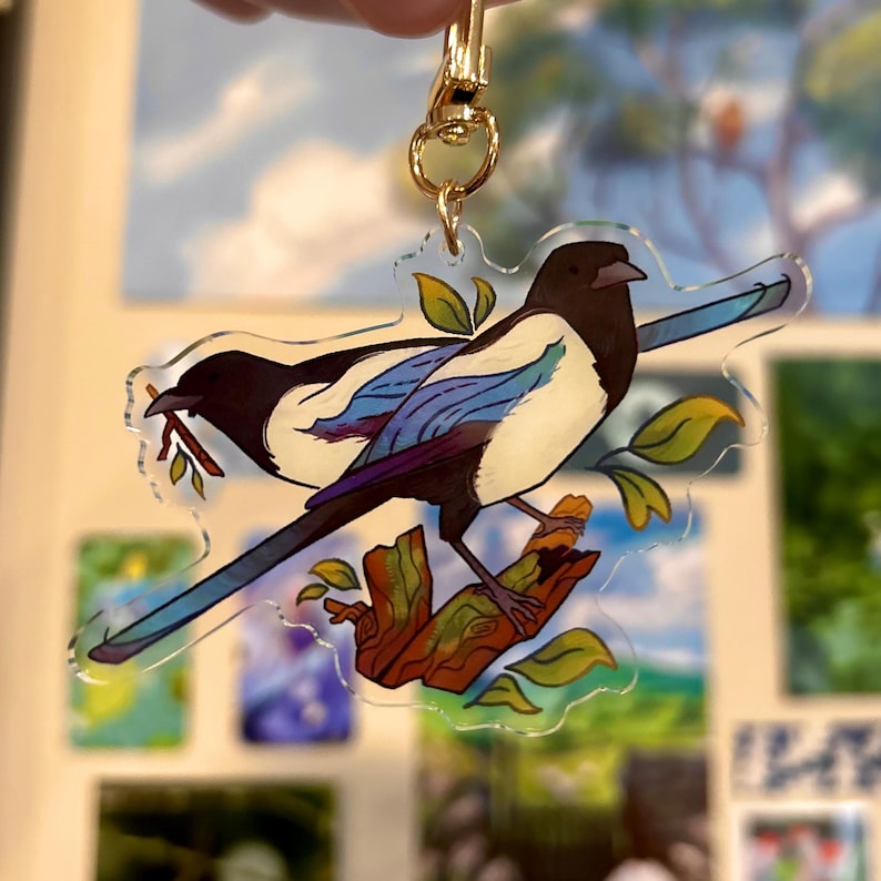 Bird Acrylic Keychains - Etsy