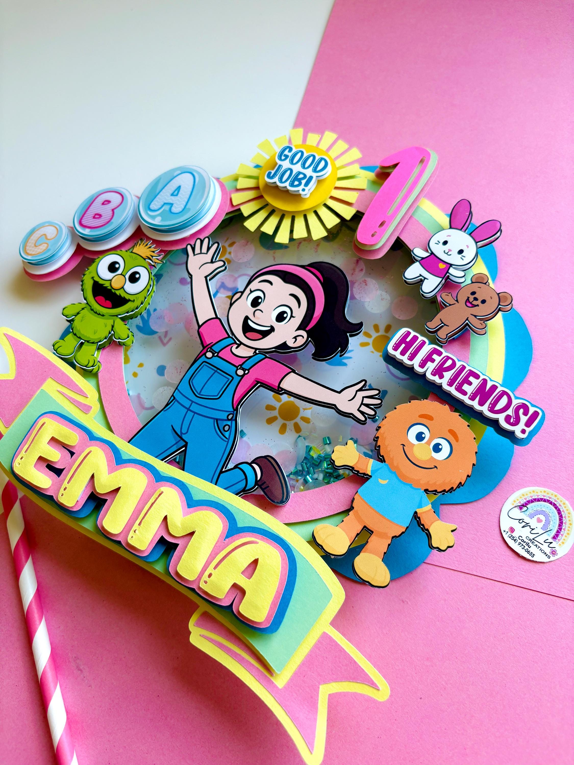 Ms Rachel Inspired Shaker Cake Topper - Personalized With Name and Age ...