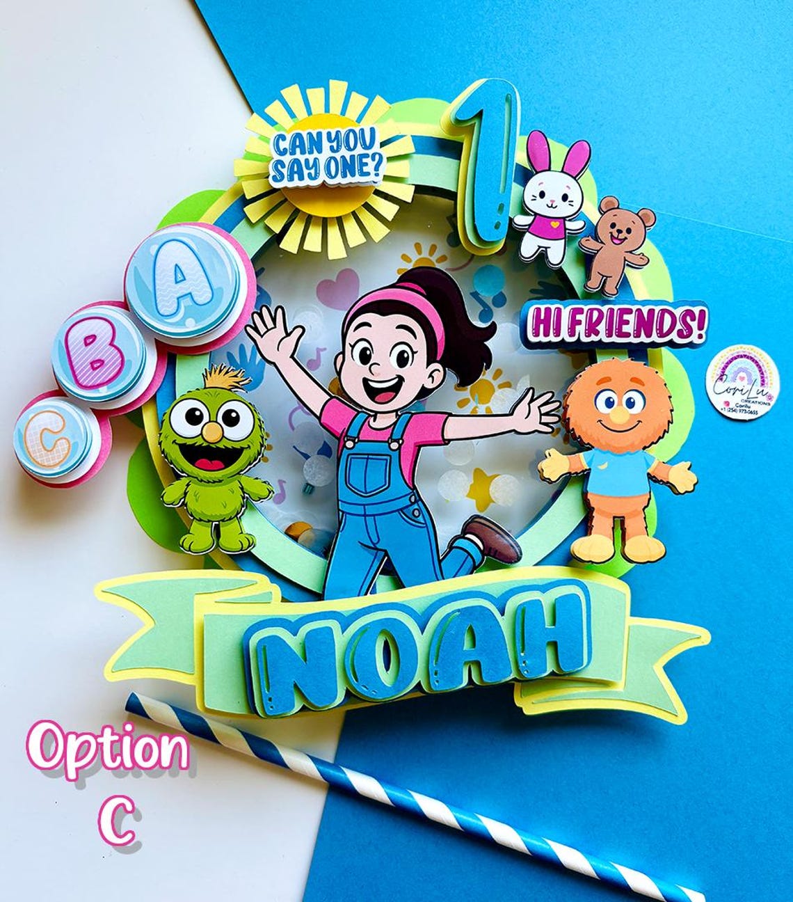 Ms Rachel Inspired Shaker Cake Topper - Personalized With Name and Age ...