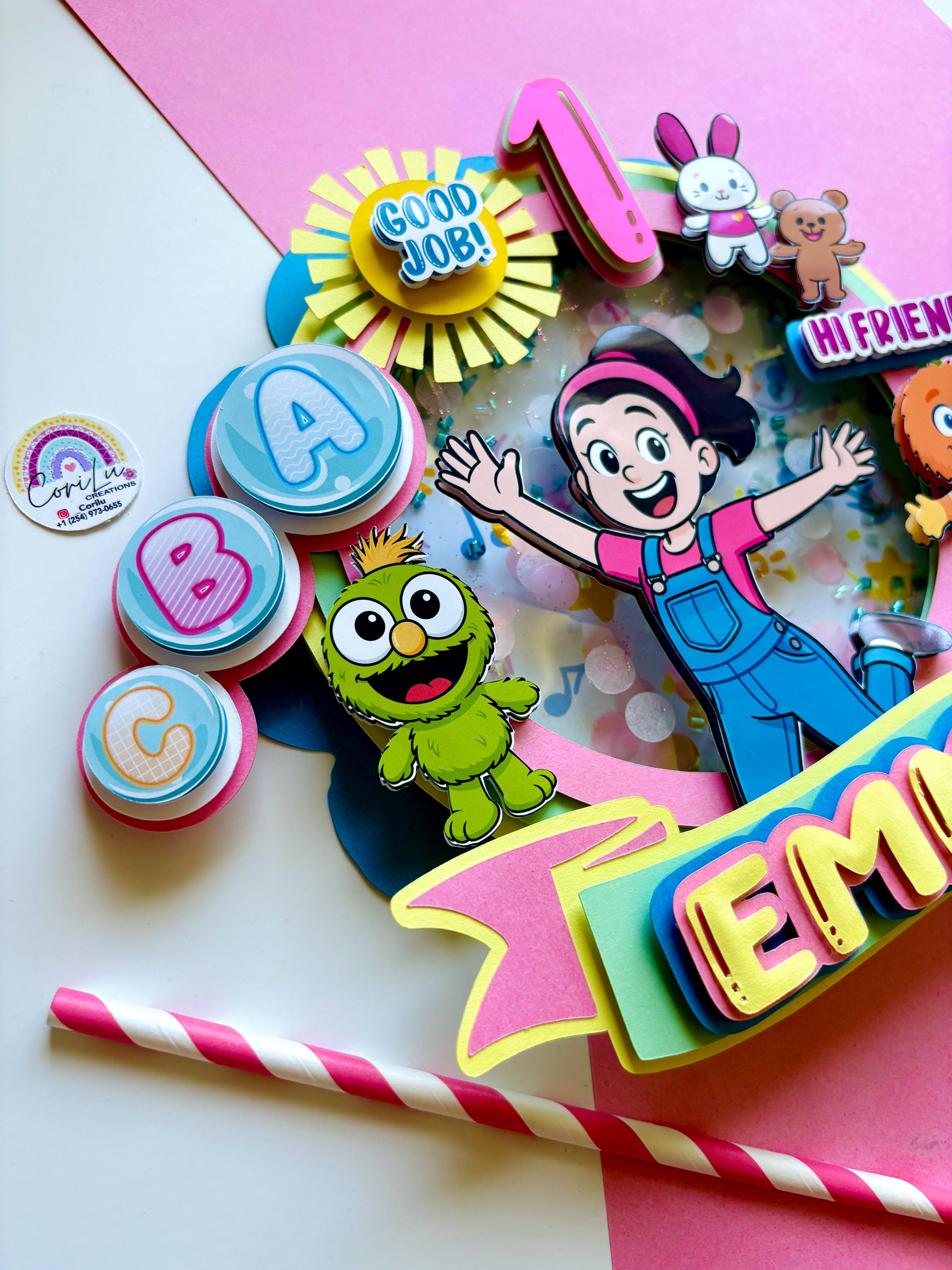 Ms Rachel Inspired Shaker Cake Topper - Personalized With Name and Age ...