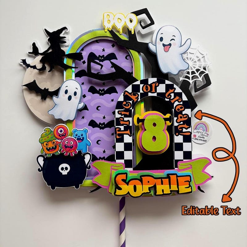Halloween Cake Topper - Etsy