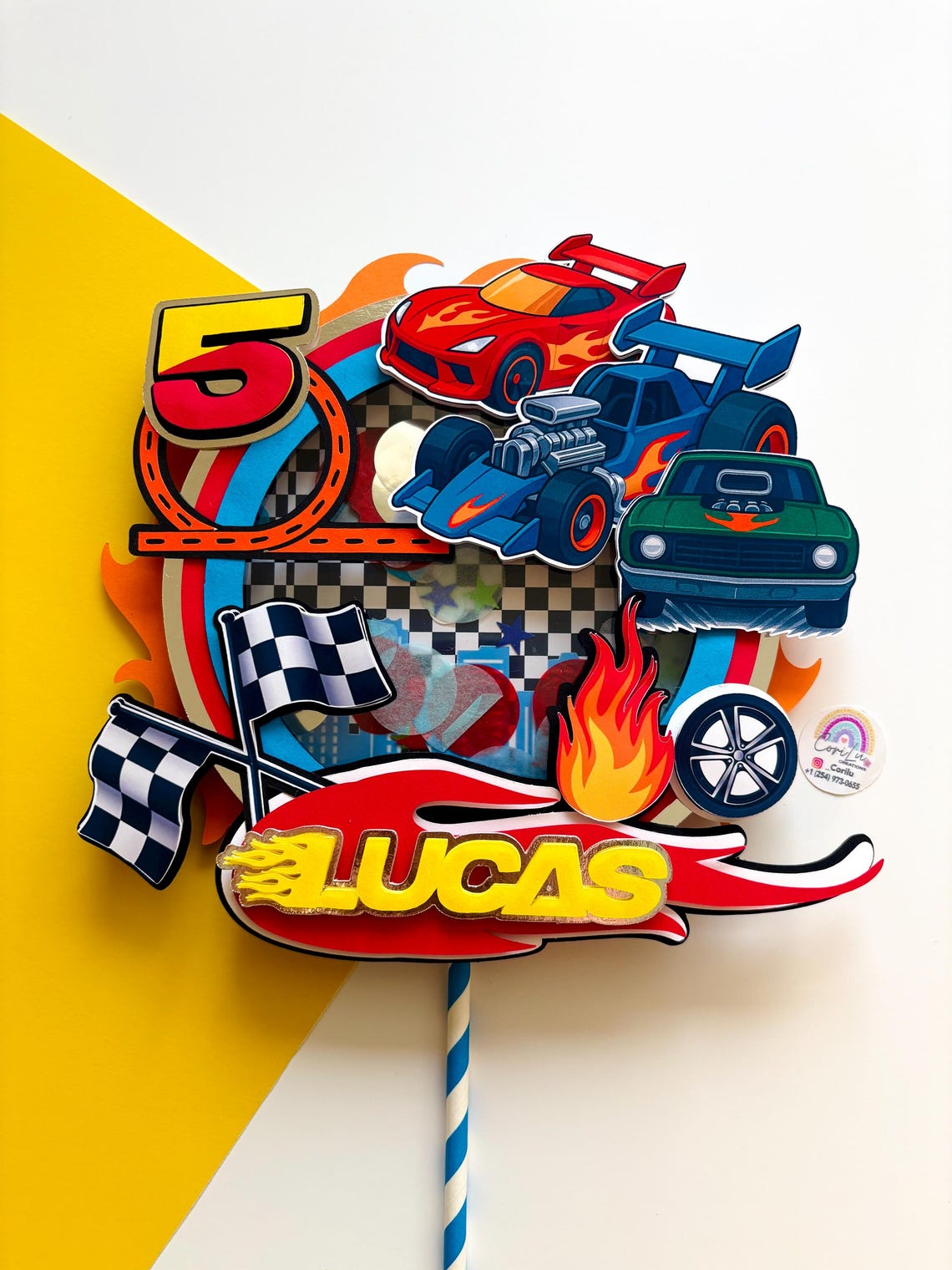 Race Car Cake Topper - Fast Wheels, Race Theme - Performance Cars ...