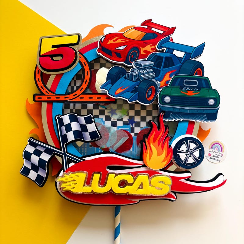 Race Car 3d Cake Topper - Etsy